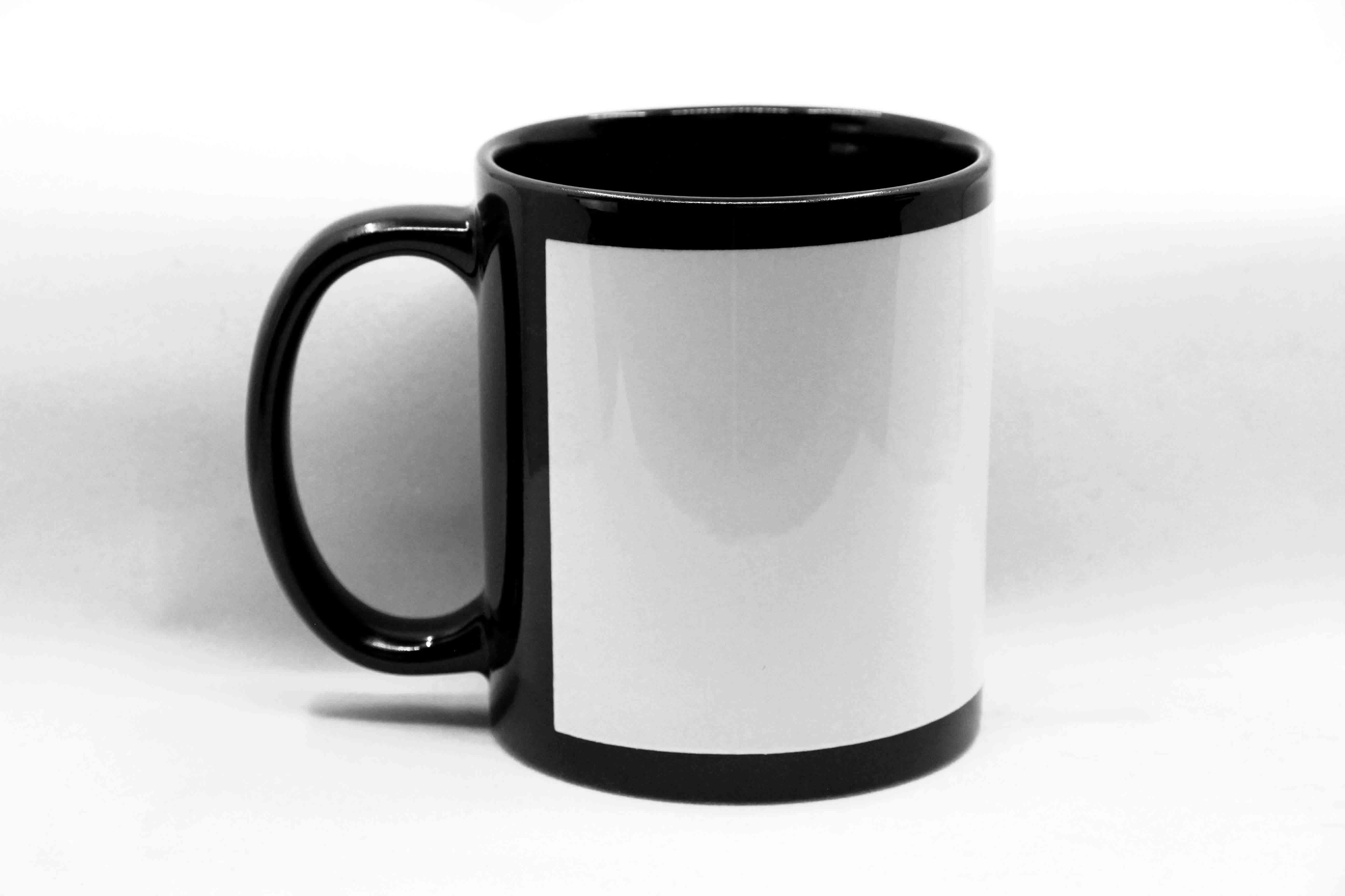 Pearl Coating™ Sublimation Black Mug with White Patch - Case of 36 ...